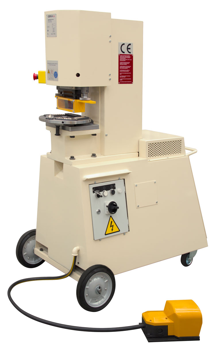 New Geka portable punching machine for marking flat bars and angles